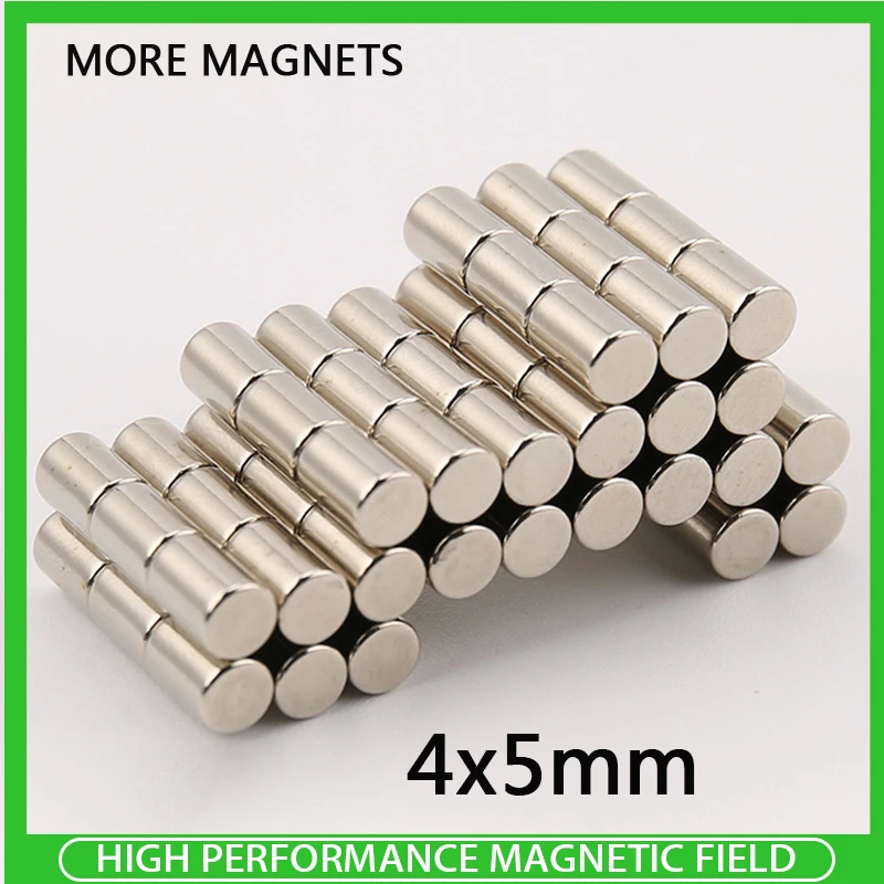 20~1000PCS 4x5mm Powerful Magnets 4mm x 5mm Permanent Small Round ...