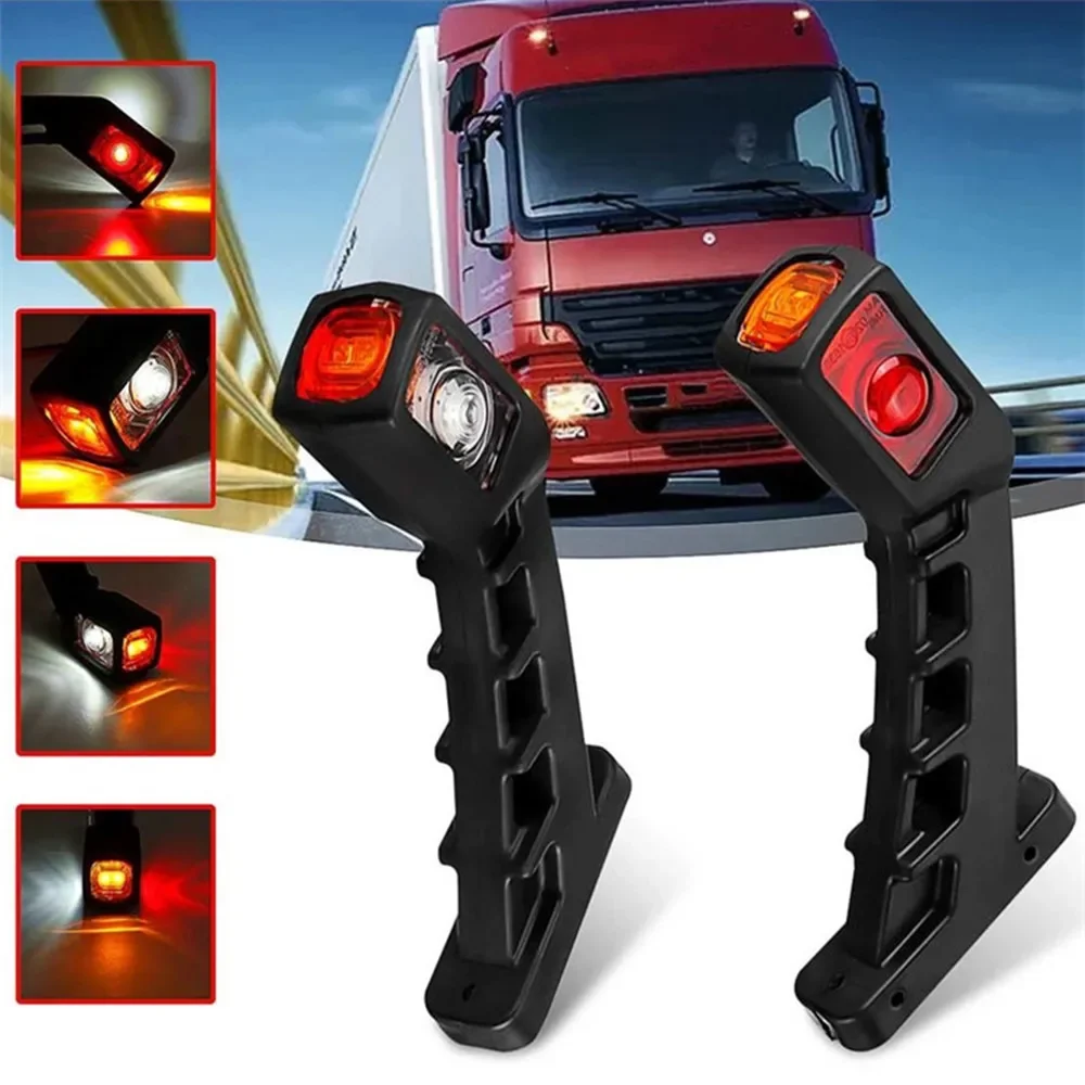 2PCS-LED-Outline-Light-Signal-Lamp-For-Truck-Trailer-Buses-Vans-Lorry ...