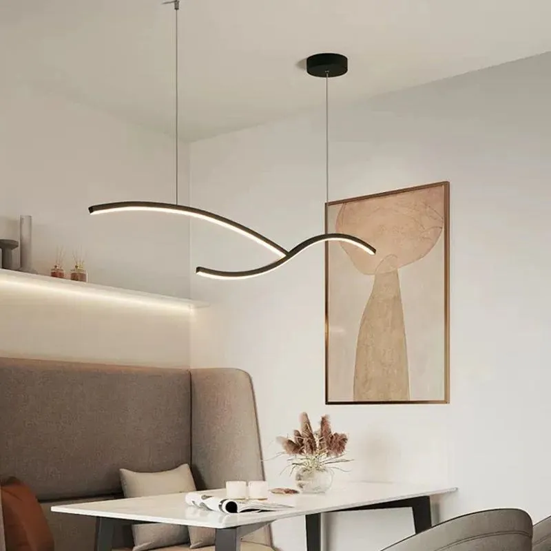 Modern-LED-Pendant-Light-100-120-150CM-Hyperbolic-Indoor-Decor-Lighting ...