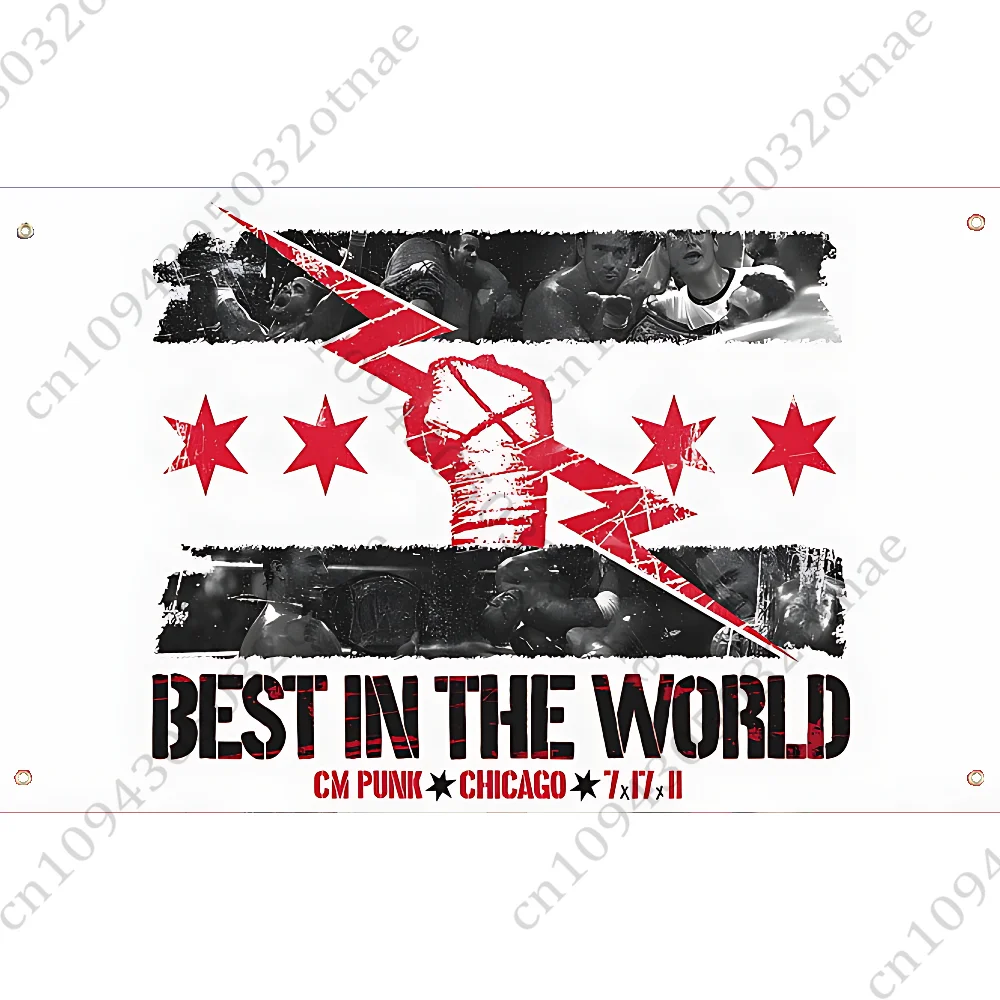 WWE CM Punk Flag Tapestry Funny Banner For College Dorm Room Bedroom ...