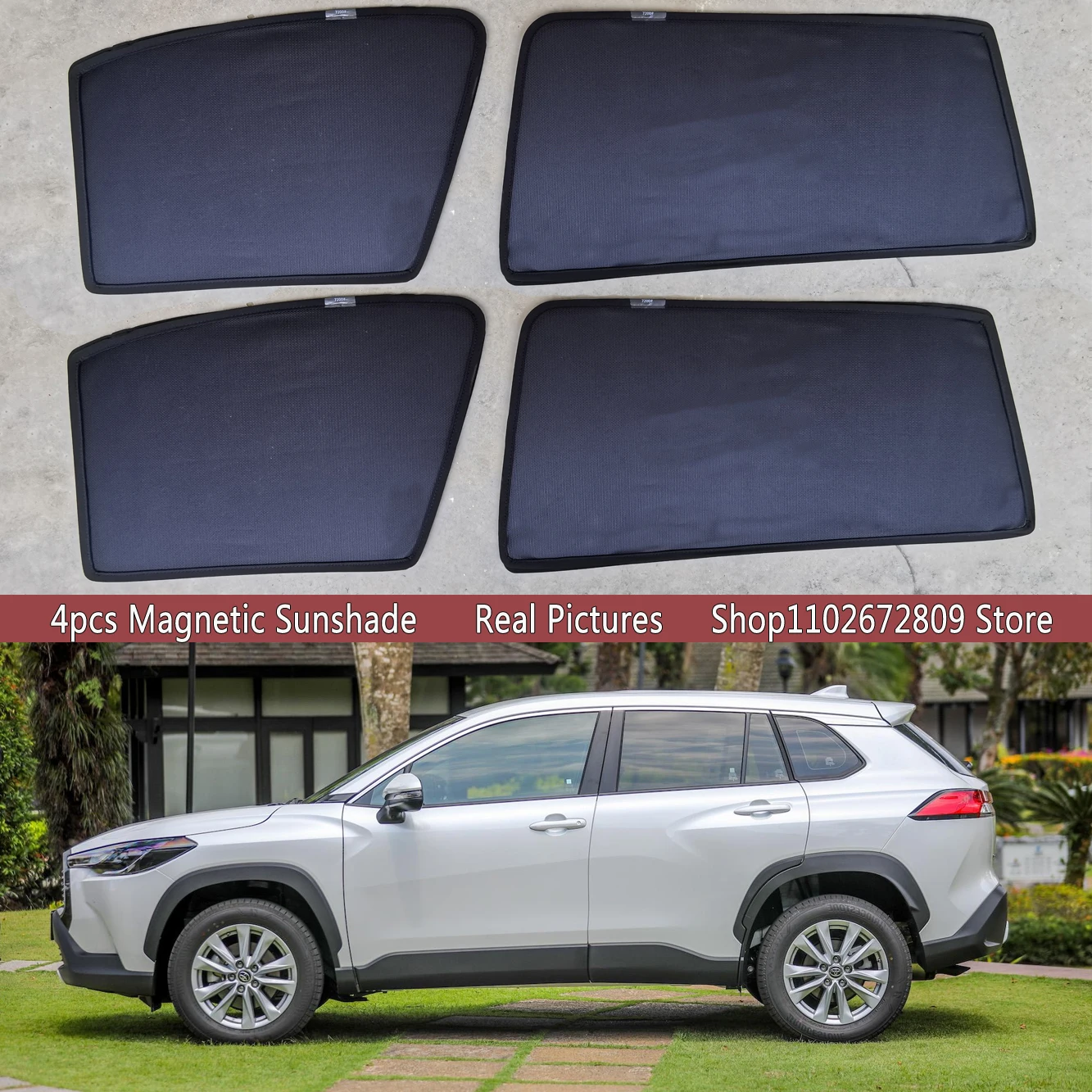 Magnetic-Car-Sunshade-Shield-Front-Windshield-Frame-Curtain-Sun-Shade ...