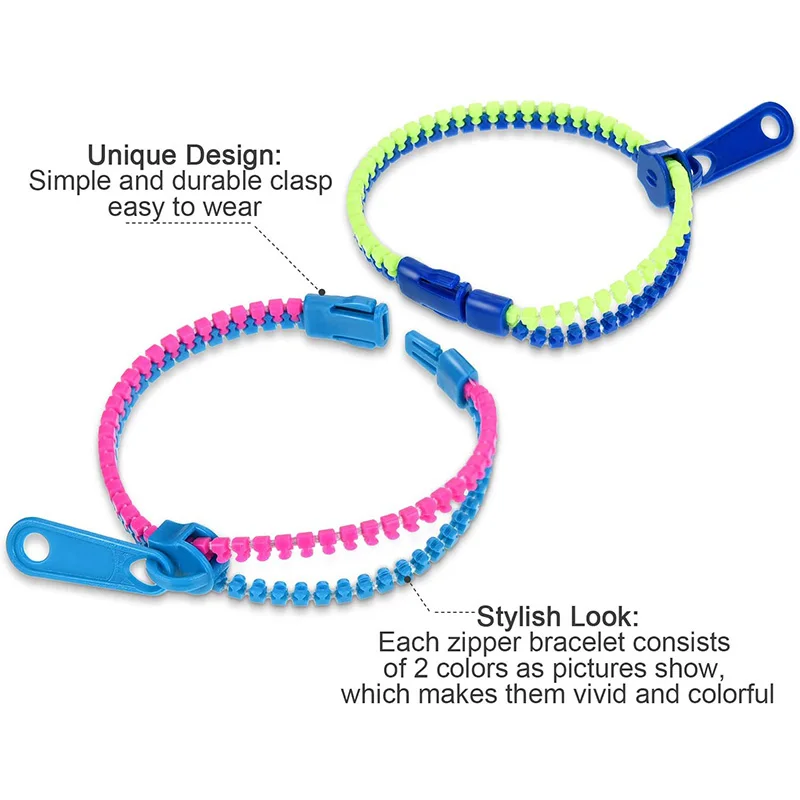 Neon Zipper Bracelet