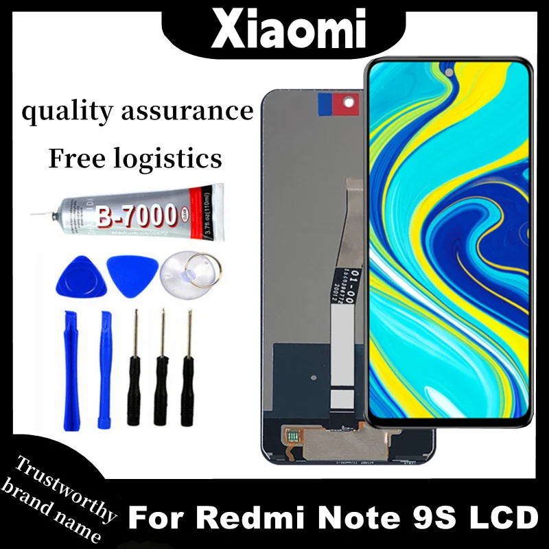6.67" For Xiaomi Redmi Note 9 Pro LCD Display Touch Screen Digitizer For Redmi Note 9S Display ...