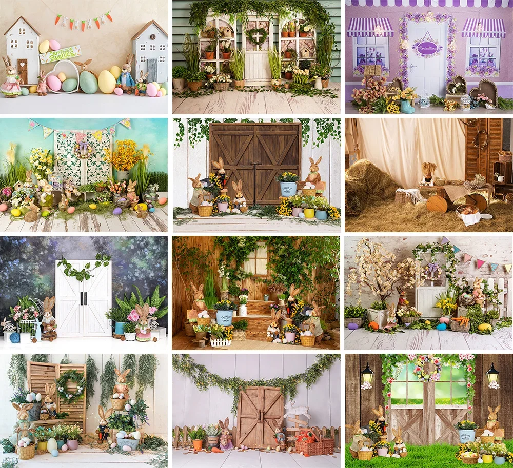Easter-Photography-Backdrop-Photozone-Spring-Rabbit-Bunny-Easter-Decor ...