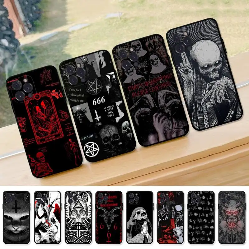 Pentagram 666 Demonic Satanic Devil Satan Phone Case For iPhone 8 7 6 ...