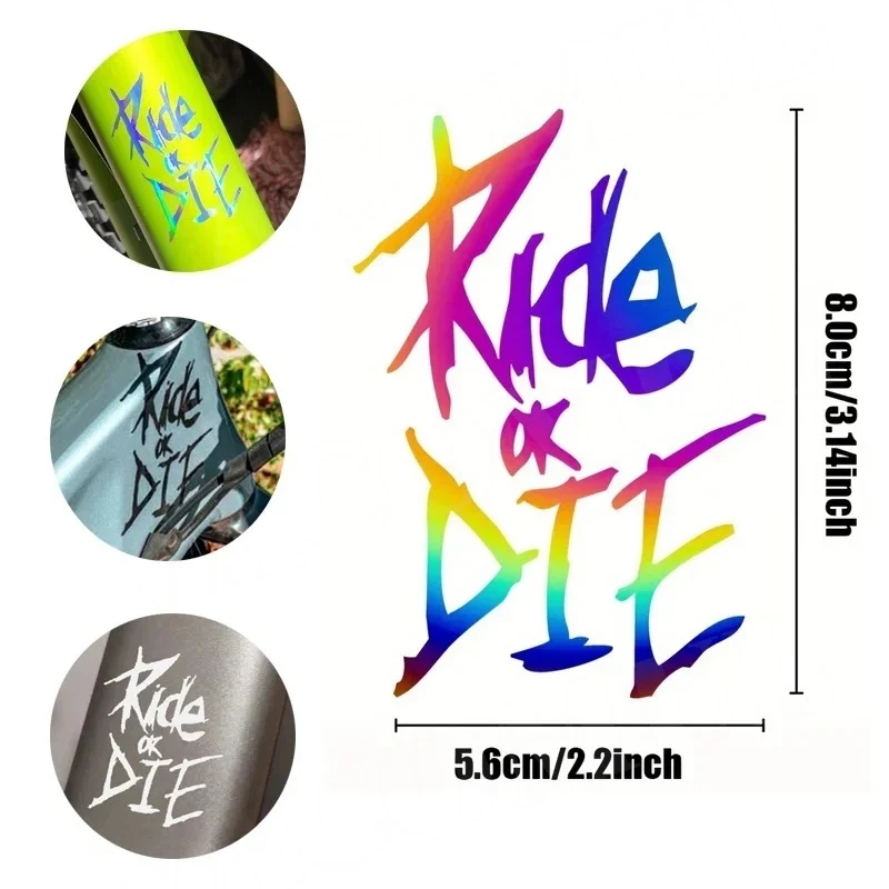 1PC-set-Bike-Frame-Stickers-Ride-Or-Die-Top-Tube-Decals-For-MTB-Bicycle ...