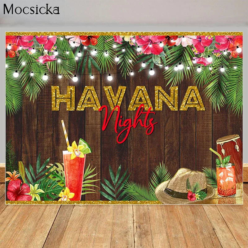 Havana Nights Backdrop Birthday Party Photography Background Tropical ...