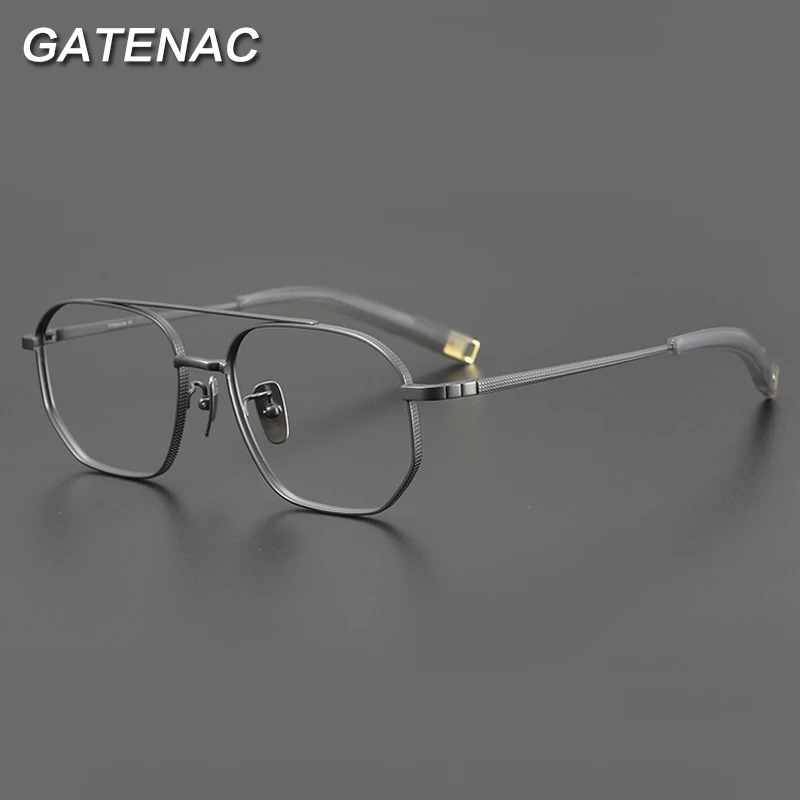 Vintage Pilot Titanium Glasses Frame Men Retro Myopia Prescription ...
