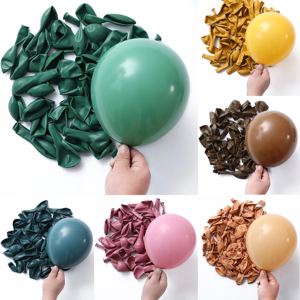 20/40pcs 10inch Retro Coffee Sea Blue Balloon Orange Sand White Latex ...