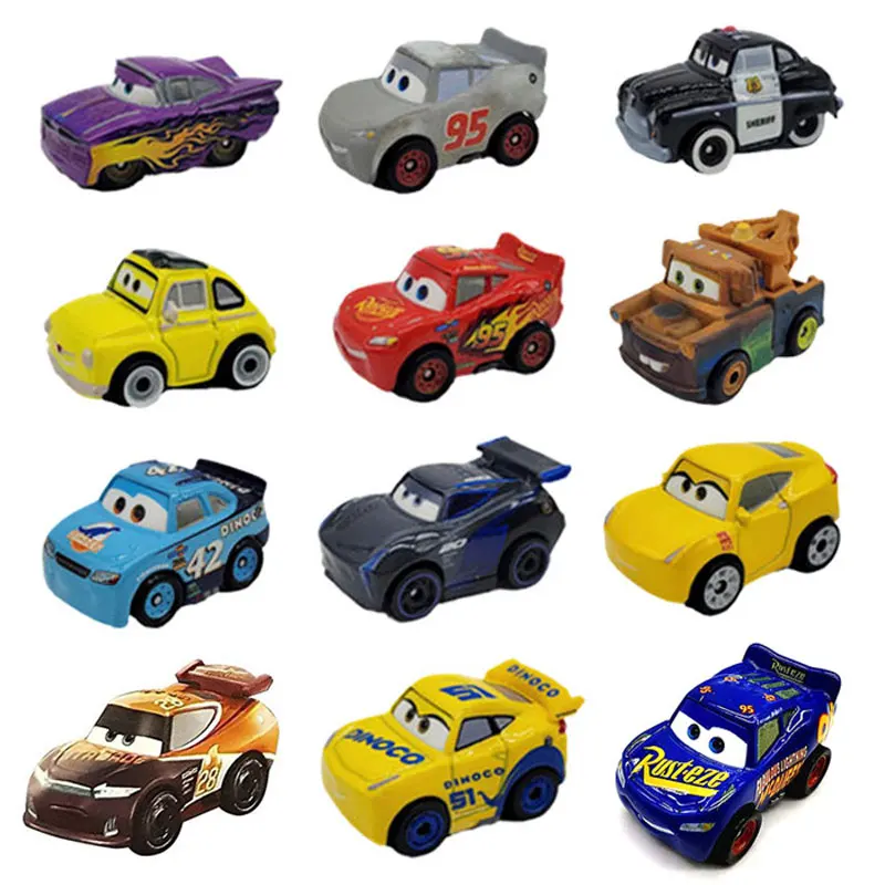 Disney Pixar Cars Lightning McQueen Mini Sheriff Cruz Ramirez Mater ...