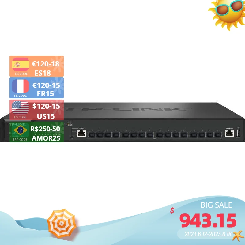 Tp link 10gbps switch 10g switch 10000mbps 10gb ethernet switch sfp ...