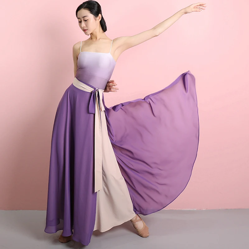 Satin/Chiffon Wrap Circle Chiffon Maxi Skirt Wedding/Dance/Ballet ...