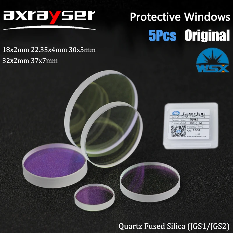 5-Pack-WSX-Protective-Windows-D18x2-D30x5-D37x7-15KW-Original-Optical-Fused-Silica-Lens-JGS1 ...