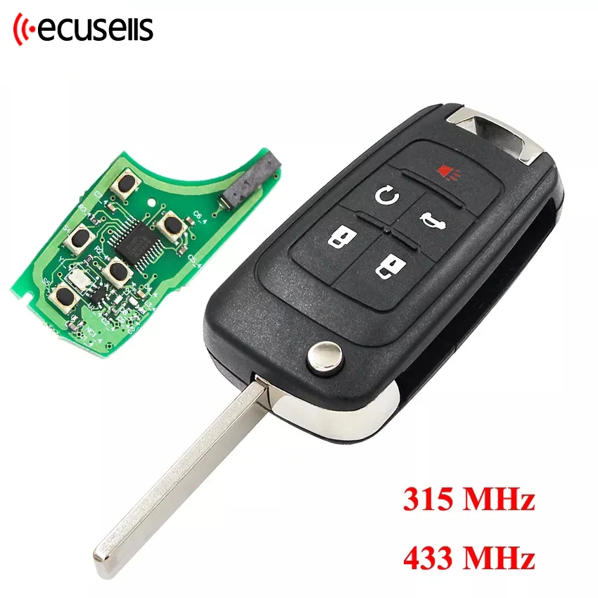 5 Buttons Remote Key For Chevrolet Malibu Cruze Aveo Spark Sail 315 ...