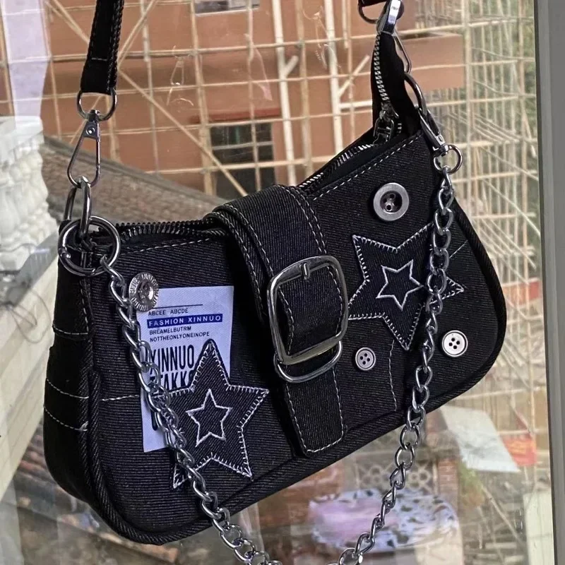 Women's Handbags Y2k Stars Pattern Cool Girls Underarm Bag Fashion ...