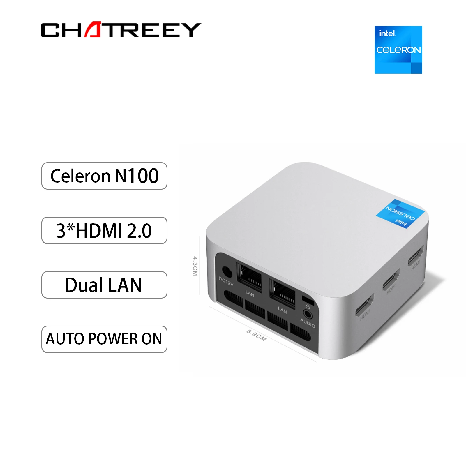 Intel Celeron N5095 N100 Chatreey T8 Pro Mini PC NVME SSD Windows 11 ...