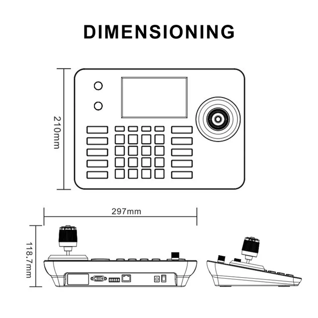 Best Quality 5 inch Network Joystick Controller tops Control 200 PTZ ...