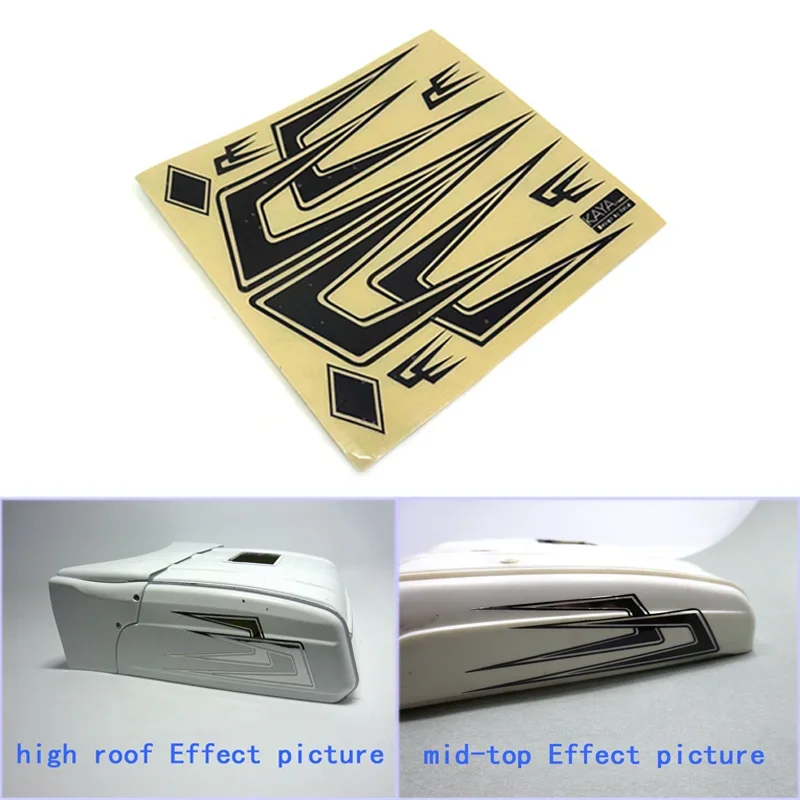High-Roof-Mid-top-Metal-Stickers-Decorate-for-1-14-Tamiya-RC-Truck ...