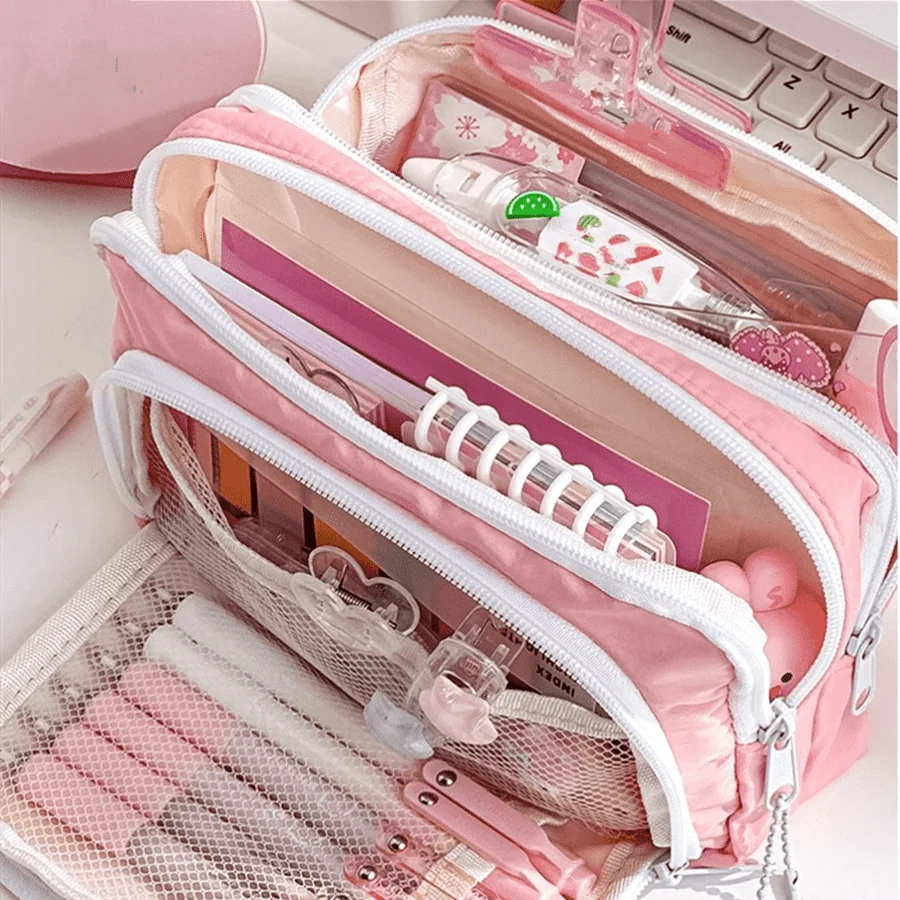 Cute-Multi-Layer-Pencil-Case-Pouch-Large-Capacity-Pen-Case-Bag-Durable ...