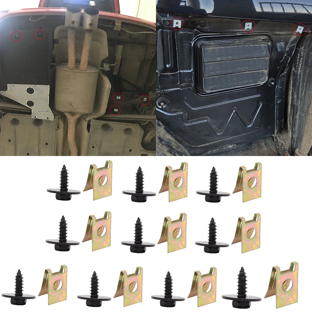 10Kit-For-BMW-E81-E88-E46-E92-F31-M3-E39-F10-Body-Undertray-Fasteners ...