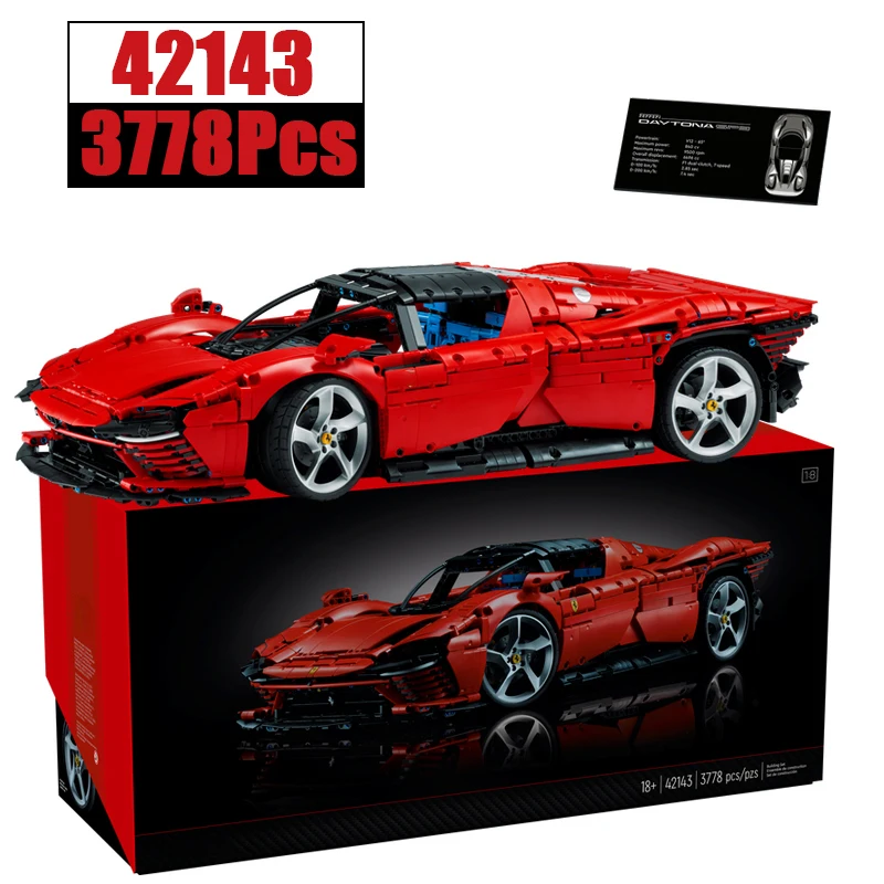 3778 Stks/set Technisch Compatibele 42143 Ferraried Daytona Sp3 ...
