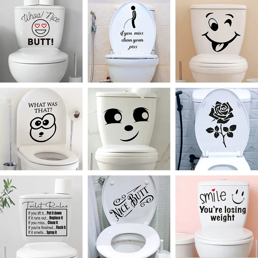 Emoticon-Toilet-Stickers-Creative-English-Alphabet-Wall-Stickers ...