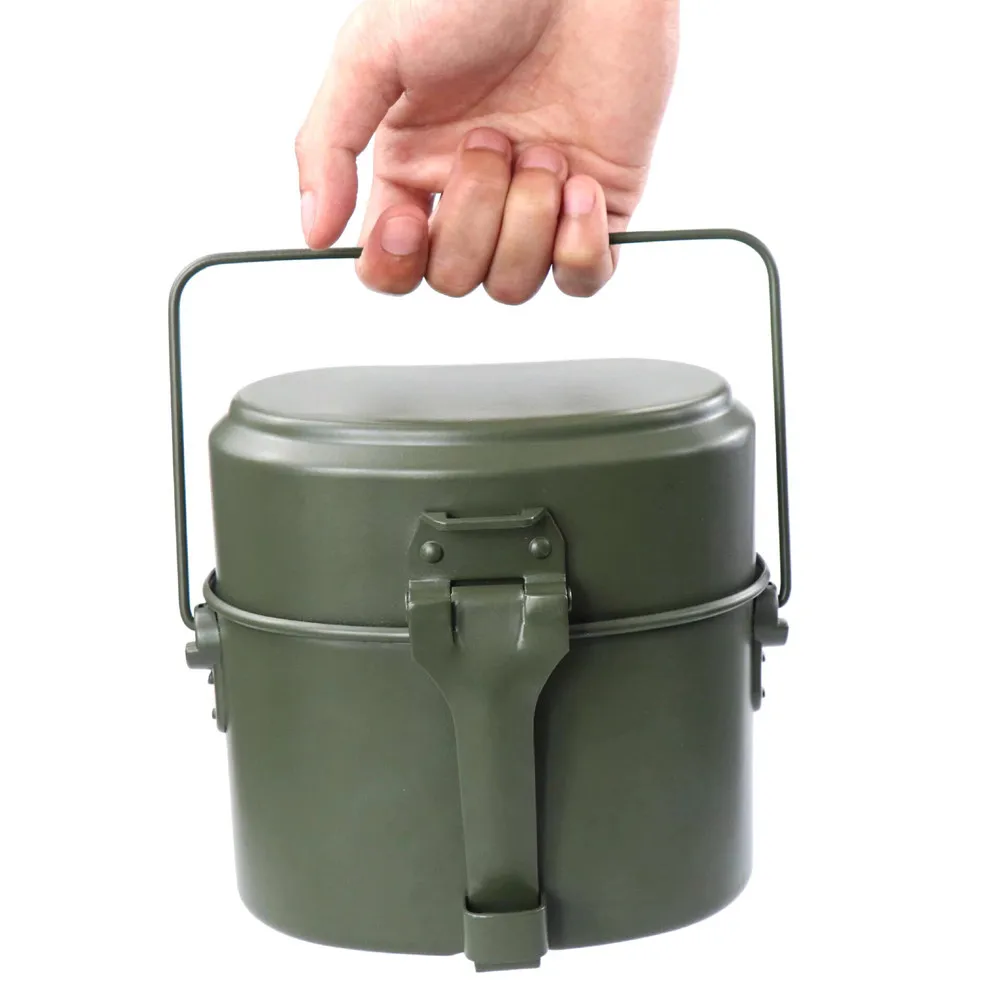 German-Outdoor-Aluminum-Lunch-Box-Canteen-Retro-Double-Deck-Camping ...