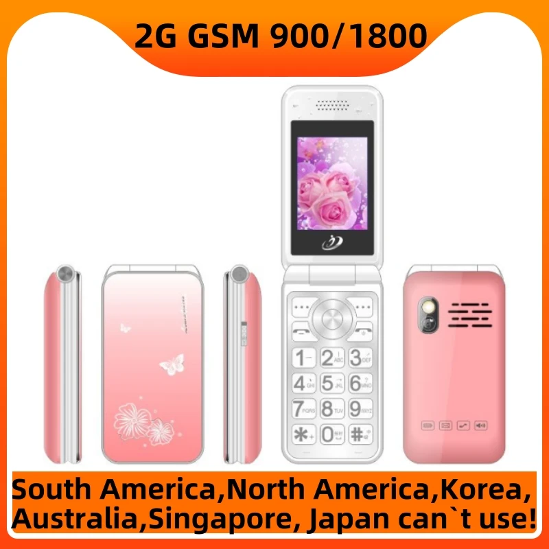 Laday-Flip-Mobile-Phone-for-Women-Dual-Sim-Card-MP3-Wireless-FM-SOS ...