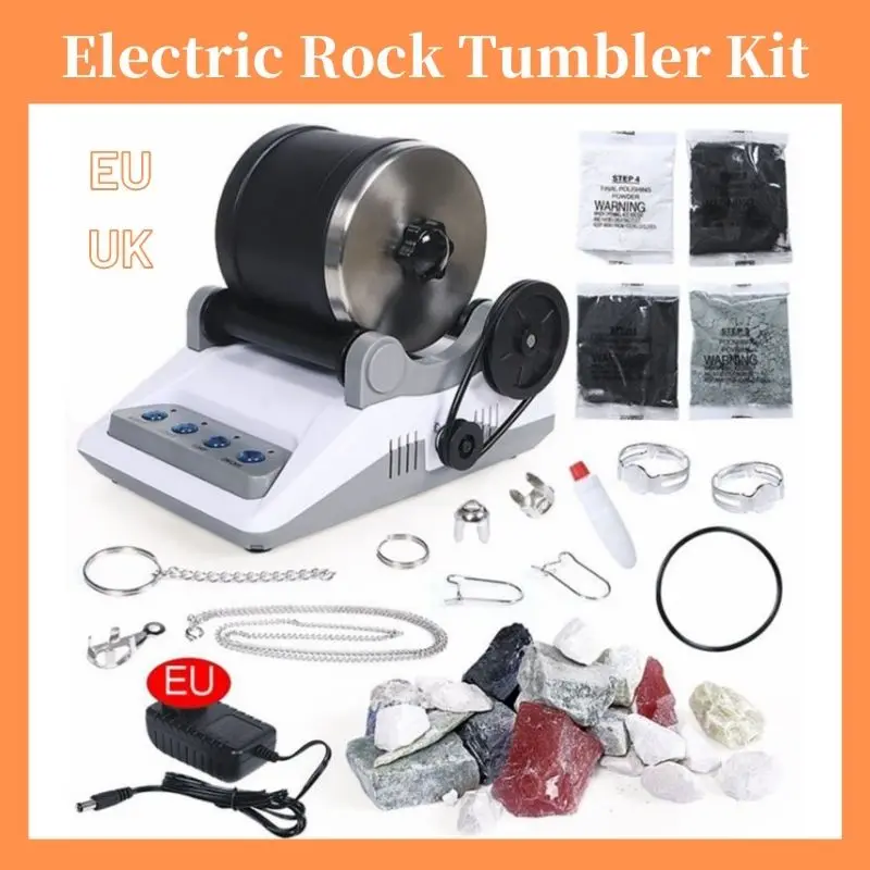 220V-Rock-Tumbler-Polisher-Kit-DIY-Electric-Rock-Tumbler-Toy-with-Rough ...