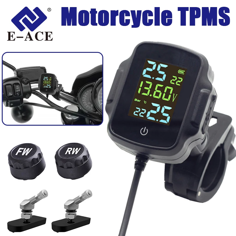 Motorcycle TPMS Fast Charging Type Temperature Tire Pressure Display ...