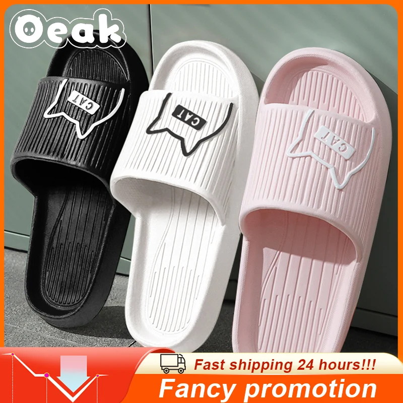 Yaz-kad-n-erkek-terlik-kedi-Eva-kapal-banyo-kal-n-platformu-kaymaz ...