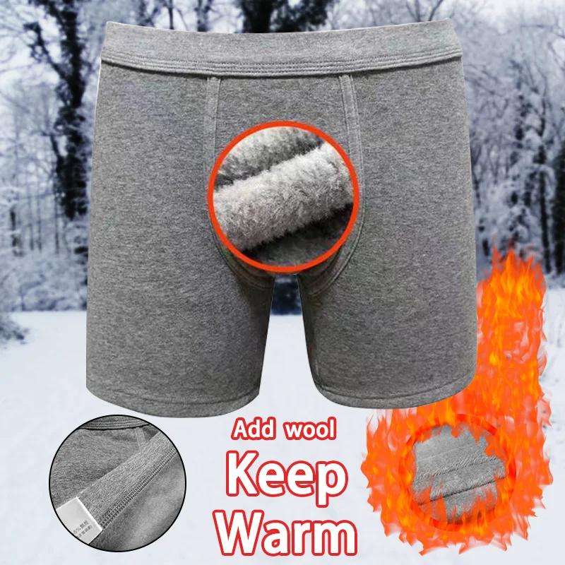 Man-Winter-Thermal-Underwear-Cotton-Velvet-Long-Boxers-Outdoor-Sport ...