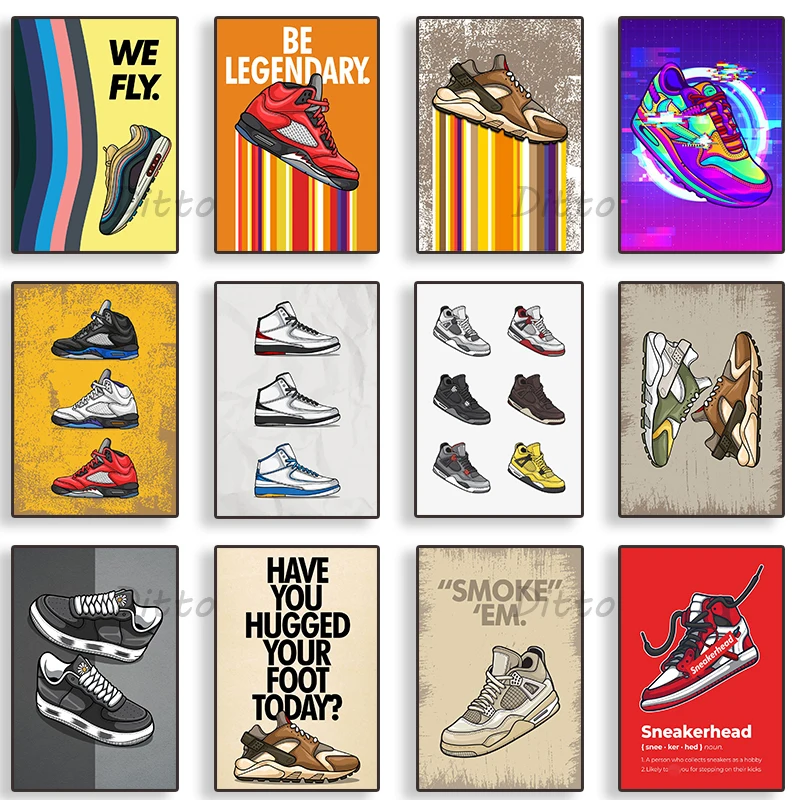Trendy-Luxury-Brand-Sneakers-Fashion-Sport-Shoes-Posters-Canvas ...
