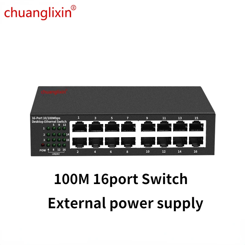 16 Port 100Mbps Gigabit Network Switch Ethernet Smart Switcher High ...