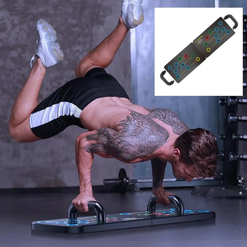 Black-Push-Up-Board-Multi-Functional-Fitness-Floor-Chest-Muscle ...