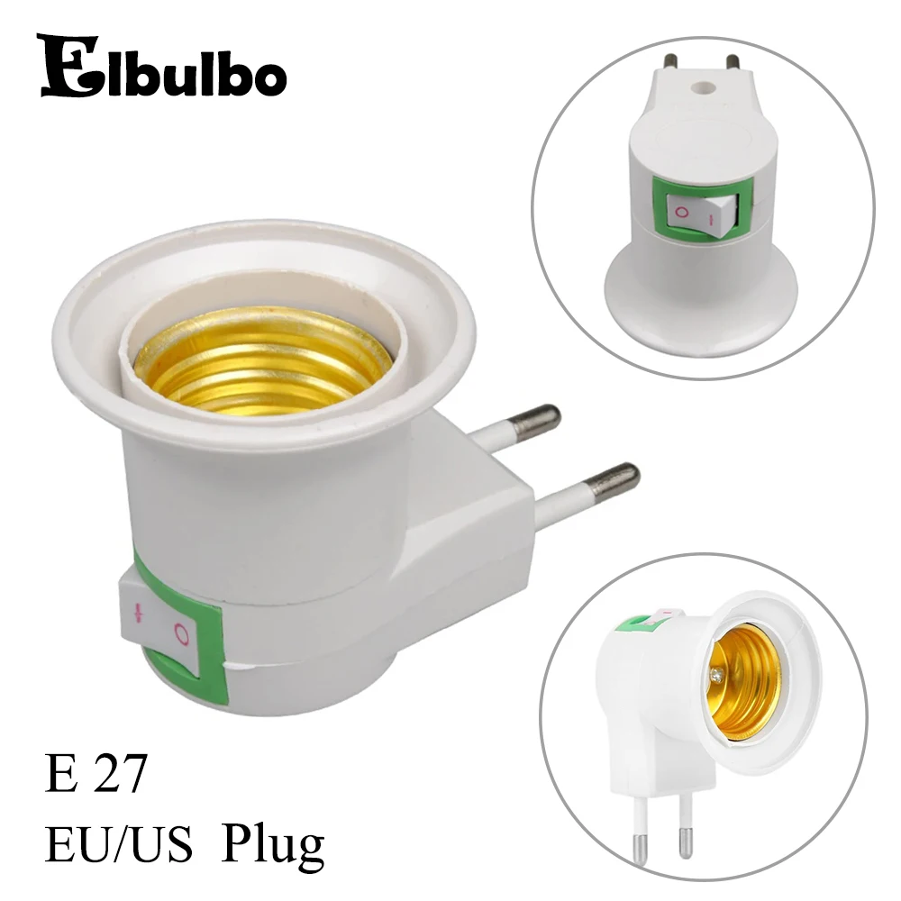 Elbulbo-E27-LED-Bulb-Socket-EU-US-Standard-Plug-Bulb-Base-100V-220V-ON ...