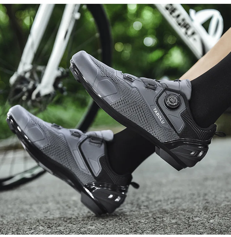Breathable bike shoes for men women road mountain cycling lock shoes ...