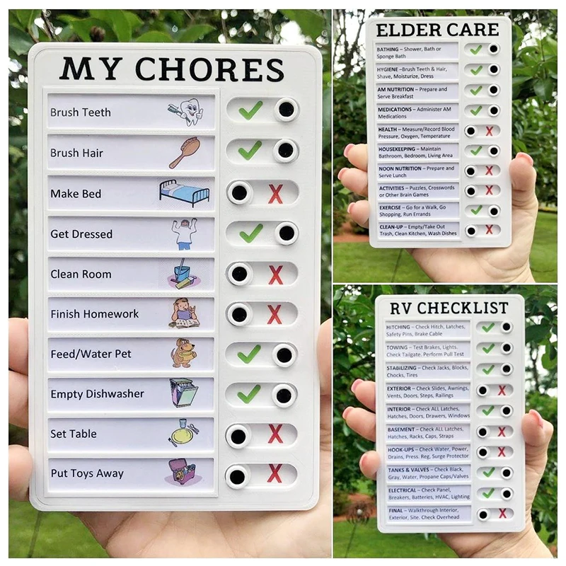 Reusable-My-Chores-Checklist-Daily-Planner-Memo-Plastic-Board-Chore ...