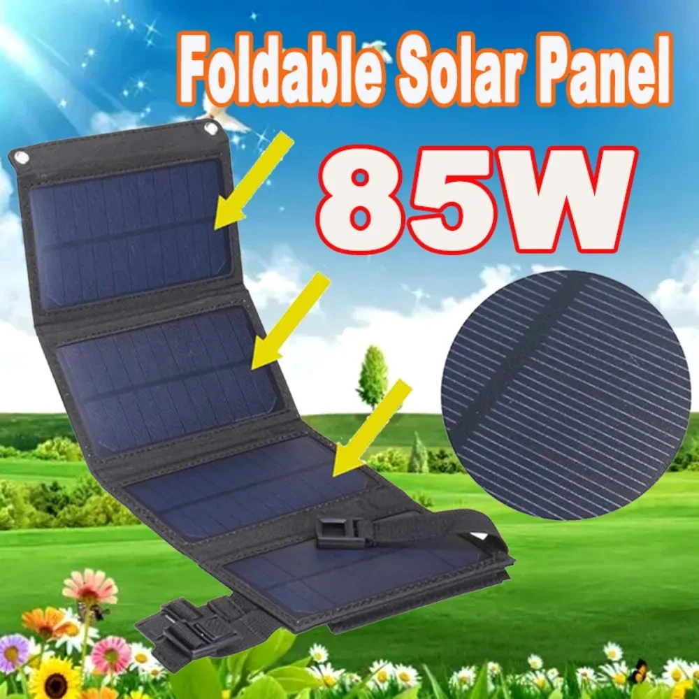 Solar-panel-85W-5V-USB-Portable-Foldable-Waterproof-For-cell-phone ...