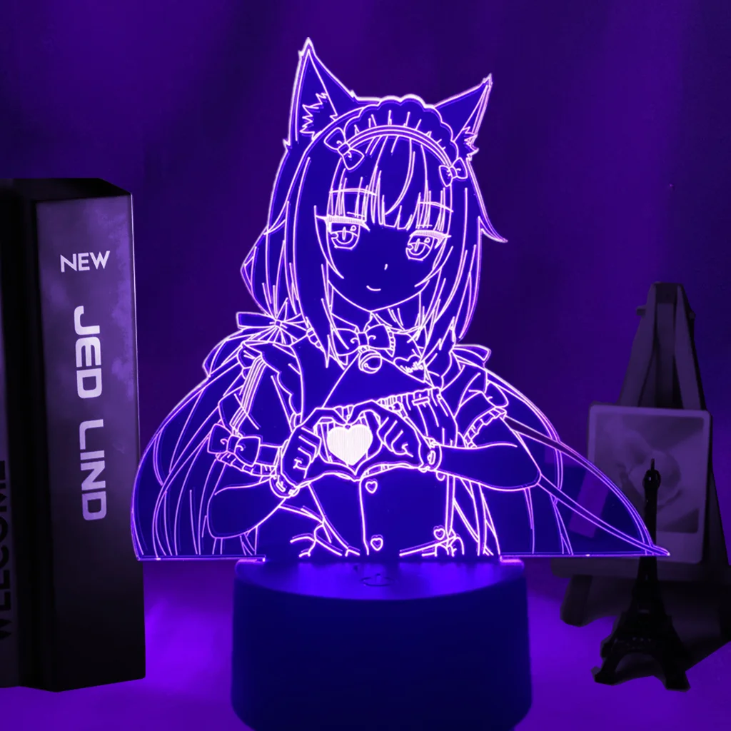 Manga Night Light Girl | Nekopara Accessories | 3d Lamp Girl Manga ...