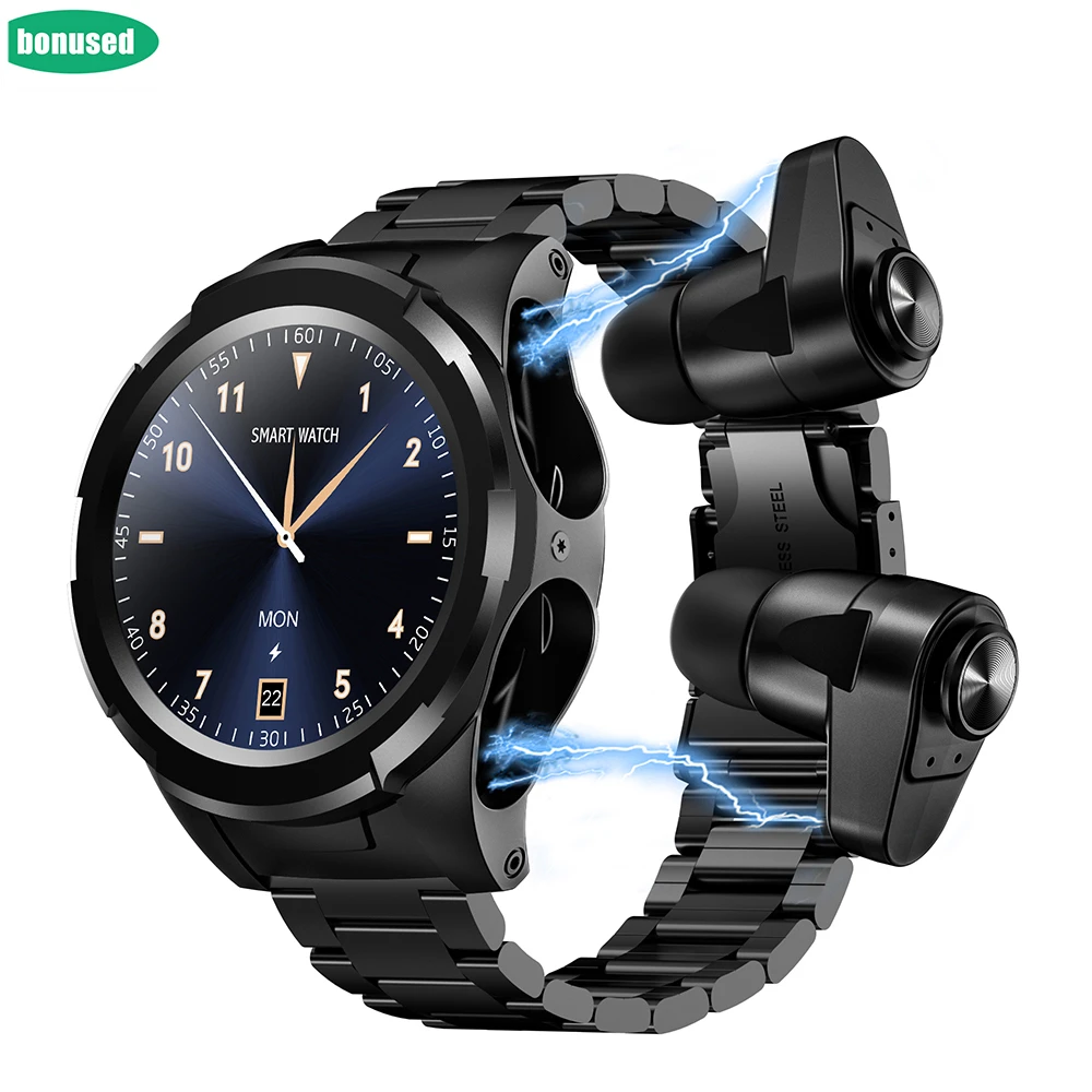 Relógio inteligente jm06 pro tws 2 em 1 fone de ouvido estéreo alta fidelidade sem fio fone de ...