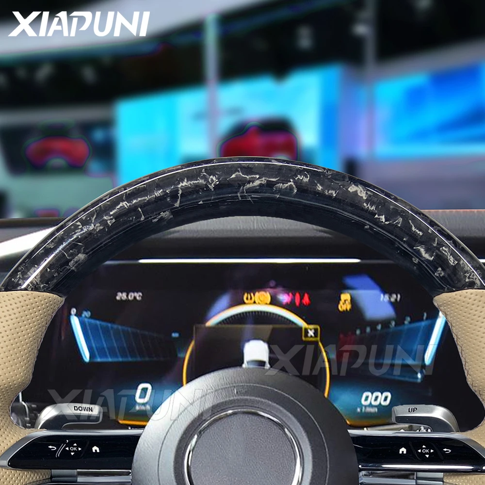 Forged Carbon Fiber Steering Wheel For Benz Mercedes AMG SL 2022 /GLC 2023 /EQS 2022/ E Class ...