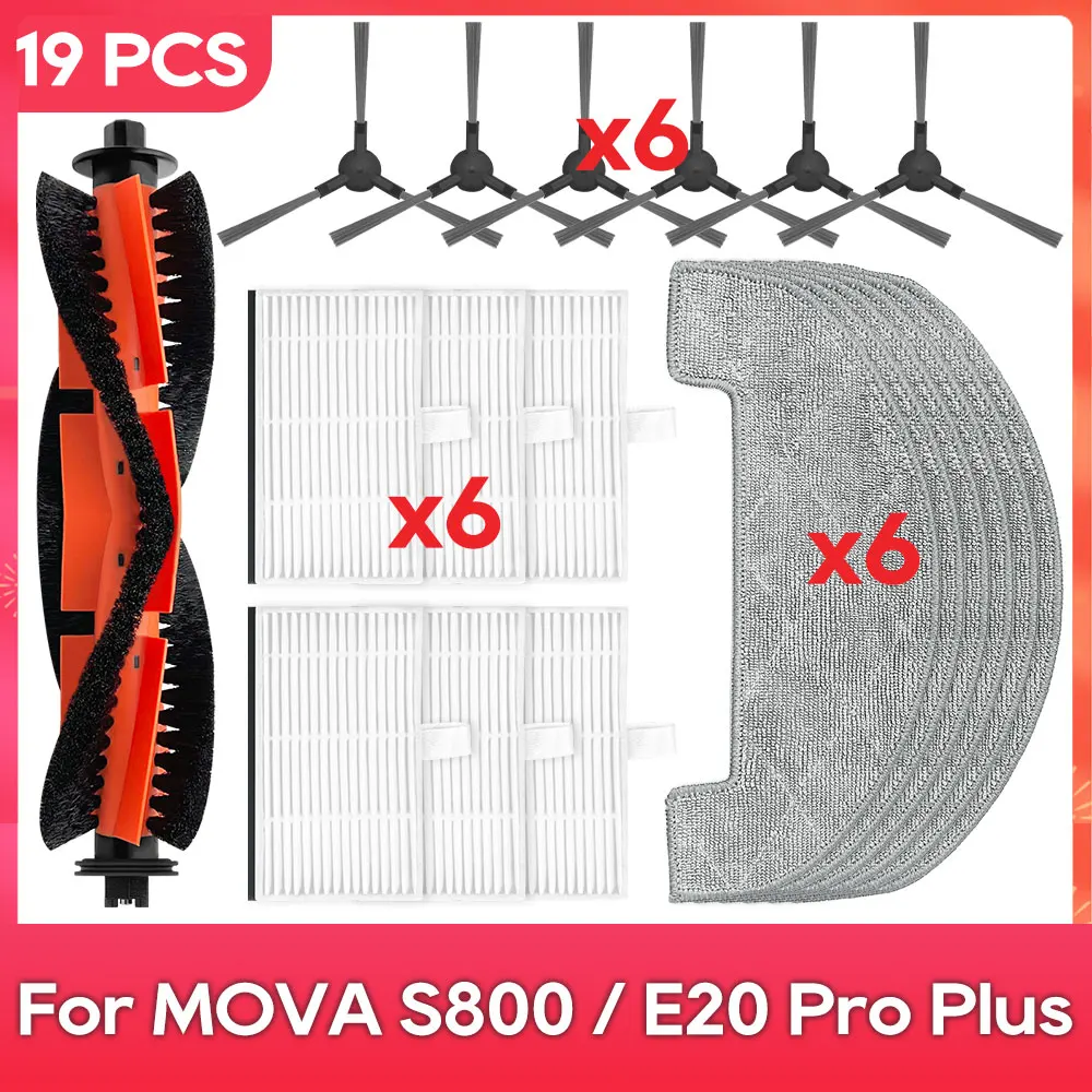 Trouver Robot Vacuum Brushes 8-Pack Side Brushes Fit For MOVA S800, E20 ...