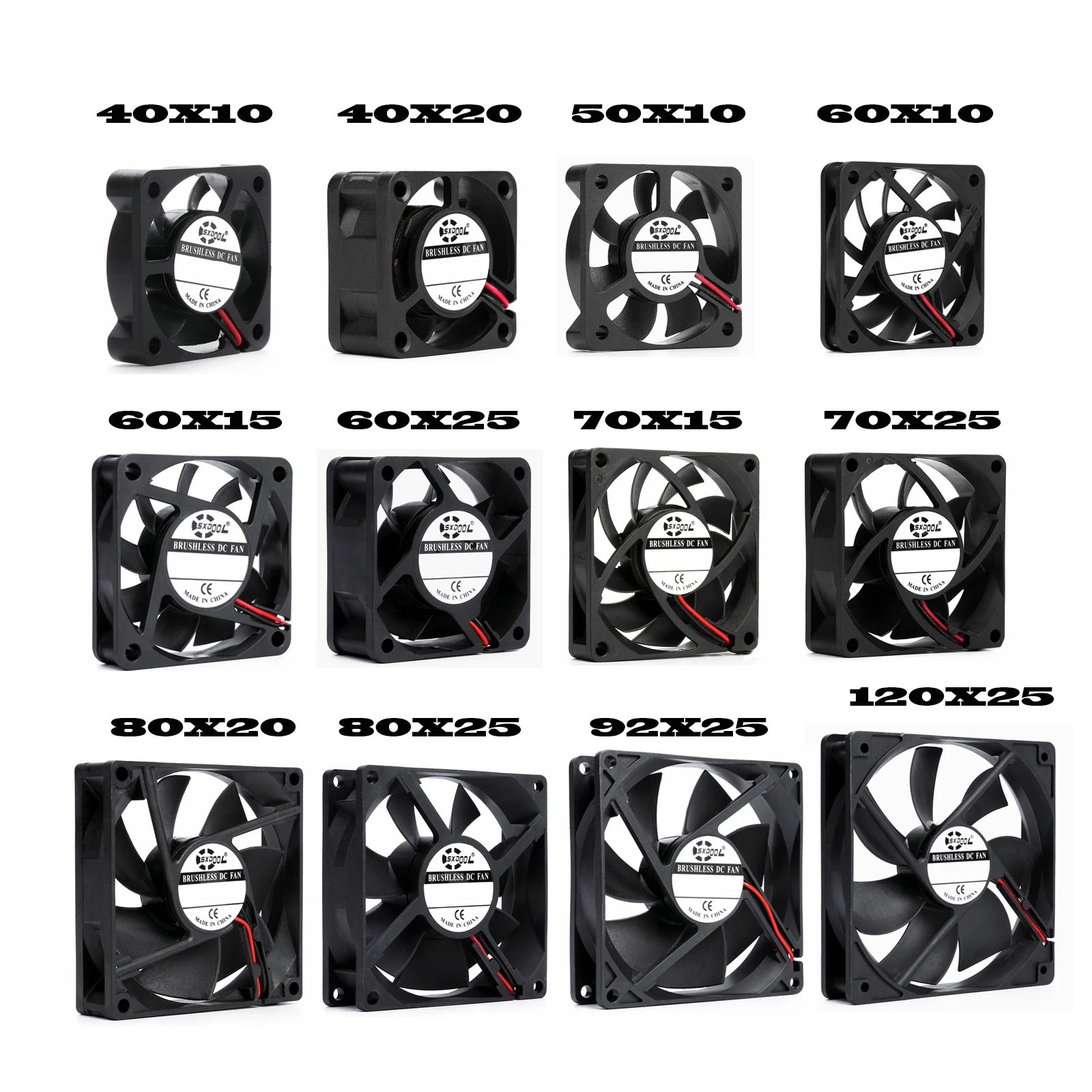 40mm-50mm-60mm-70mm-80mm-92mm-120mm-DC-5V-12V-24V-Axial-Cooling ...