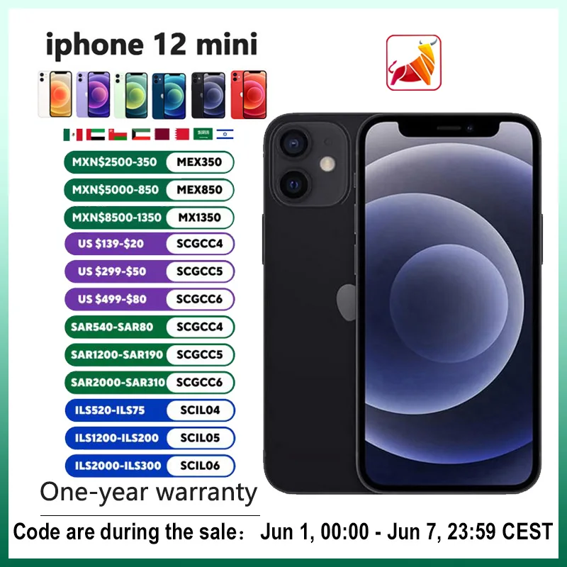 El-iPhone-original-de-Apple-12-mini-64GB-128GB-256-ROM-desbloquea-el ...