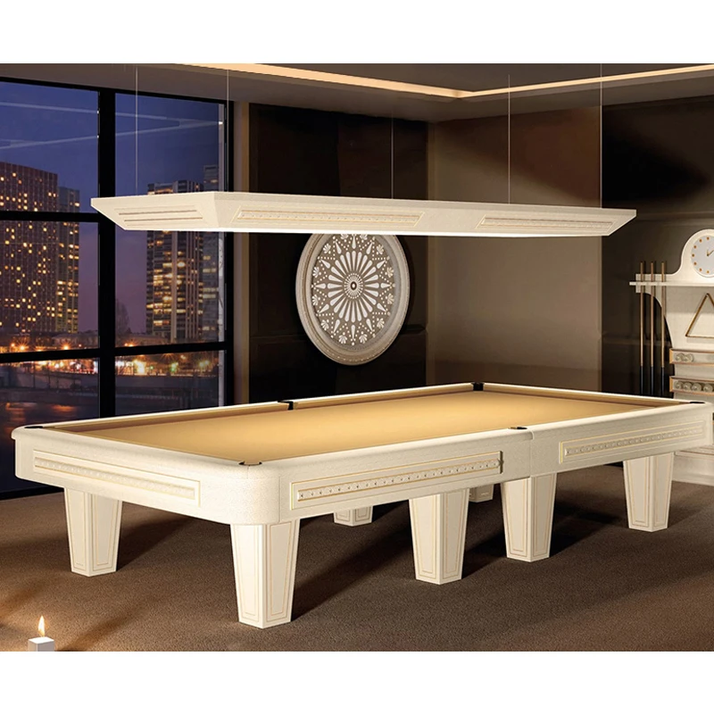 New-design-solid-wood-billiard-table-with-eight-legs-fixed-recreational ...