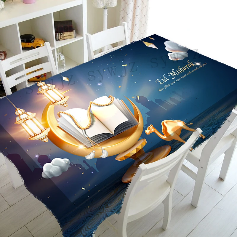 Eid-Table-Decoration-Tablecloth-Ramadan-Decoration-Mubarak-Mosque ...