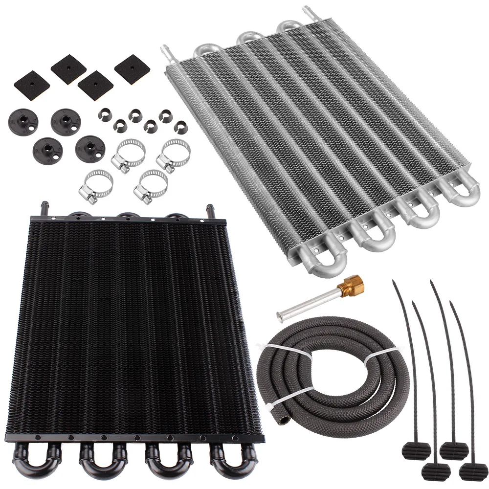 4 Row 6 Row 8 Row Aluminum Universal Oil Cooler Oil Radiator Car Air ...