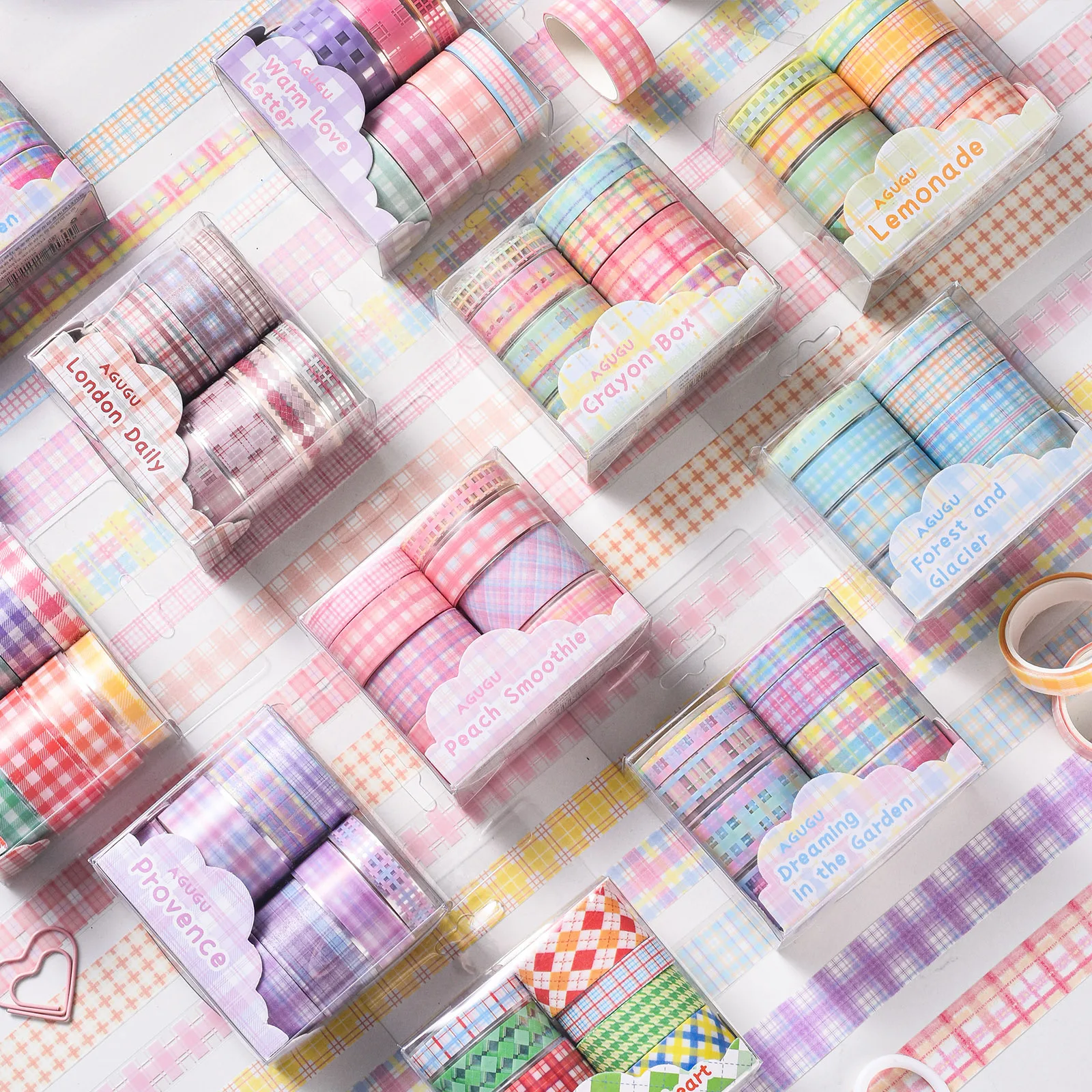 8pcs-Decorative-Colored-Plaid-Masking-Tapes-Set-for-Scrapbooking-DIY ...