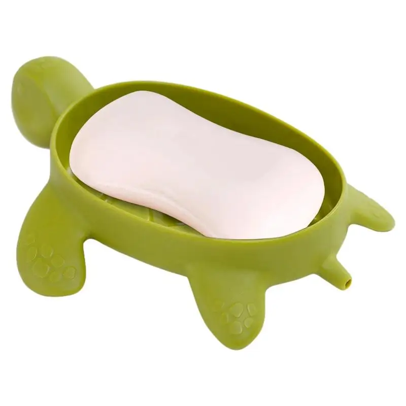 Turtle Shaped Soap Dish Soap Saver Self Draining Cartoon Bar Soap ...